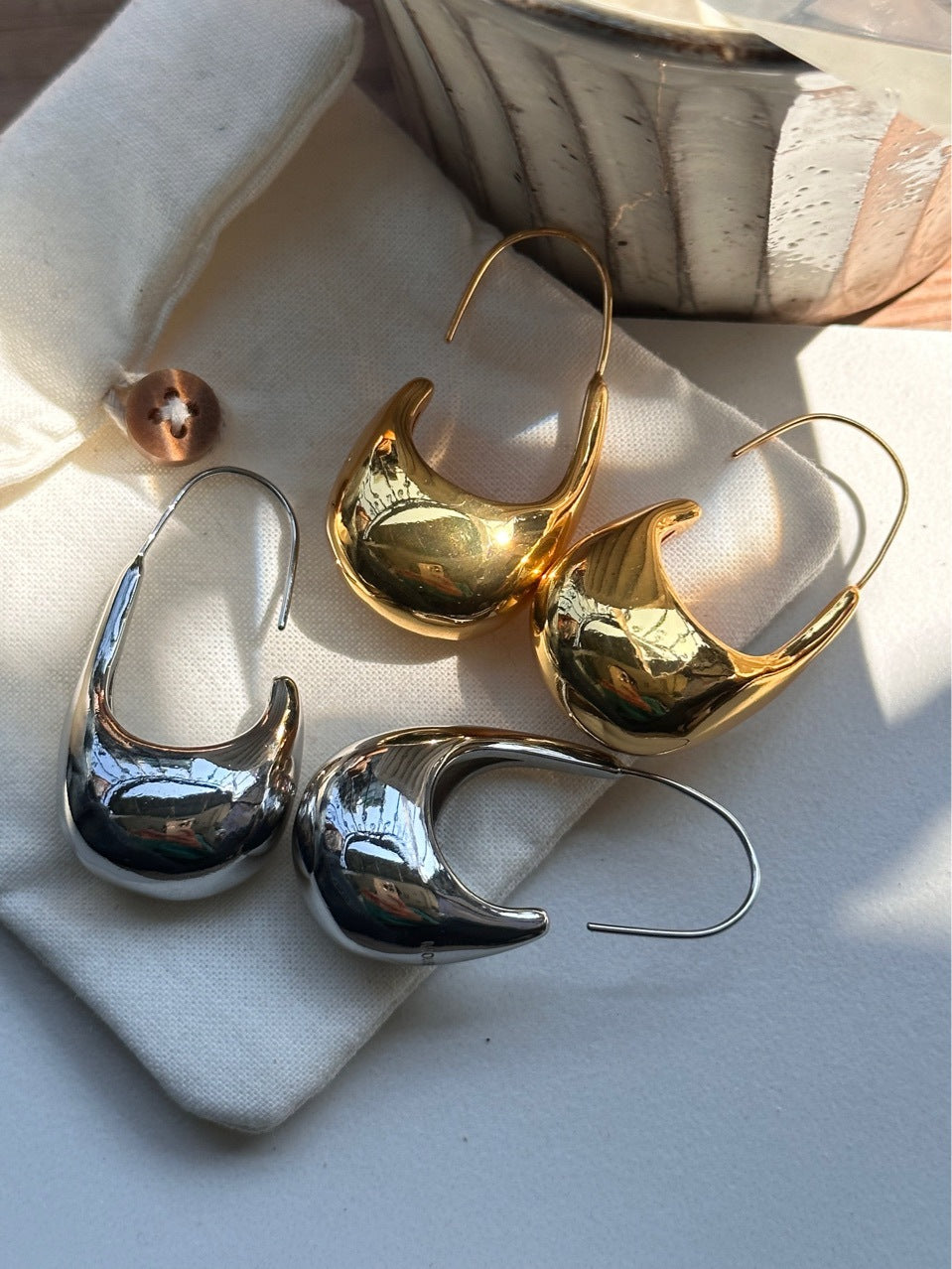 Marintia Aretes Baño de Oro Dorado o Plateado | LIULI'S